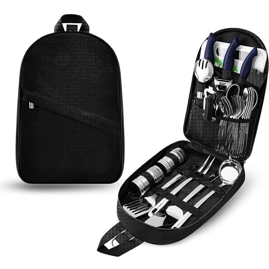 Camping Kitchen Equipment Camping Cooking Backpack, Portable Picnic Bag ...