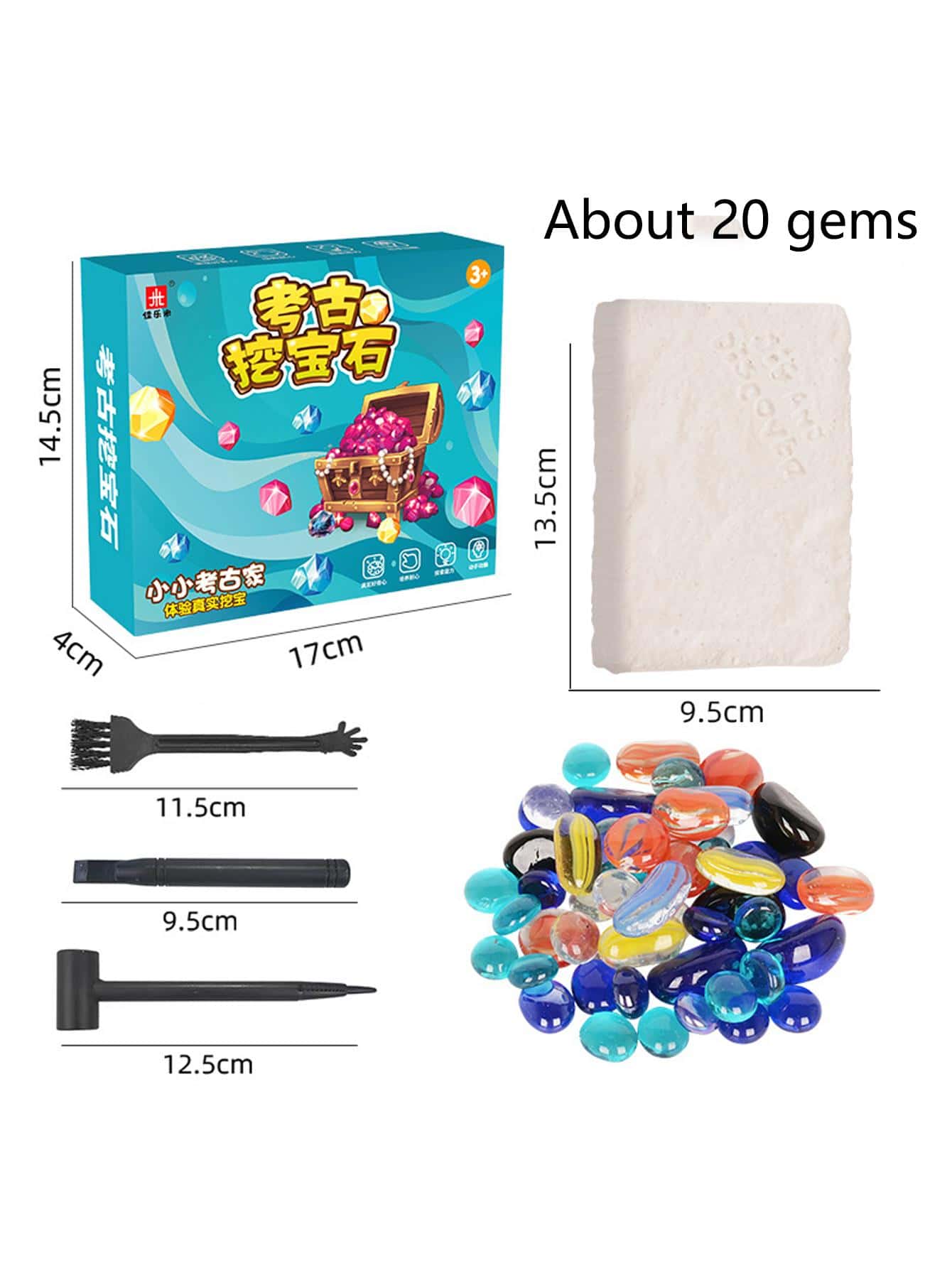 Gemstone Excavation Toy For Children To Dig And Explore, Colorful ...