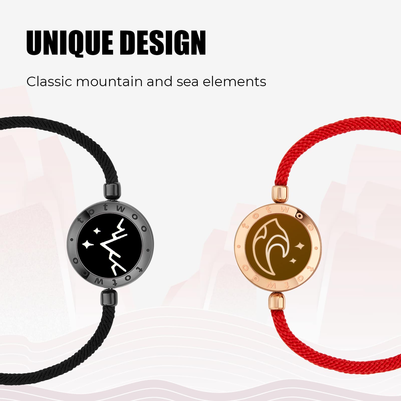 Totwoo Long Distance Touch Bracelets For Couples, Vibration & Light Up ...