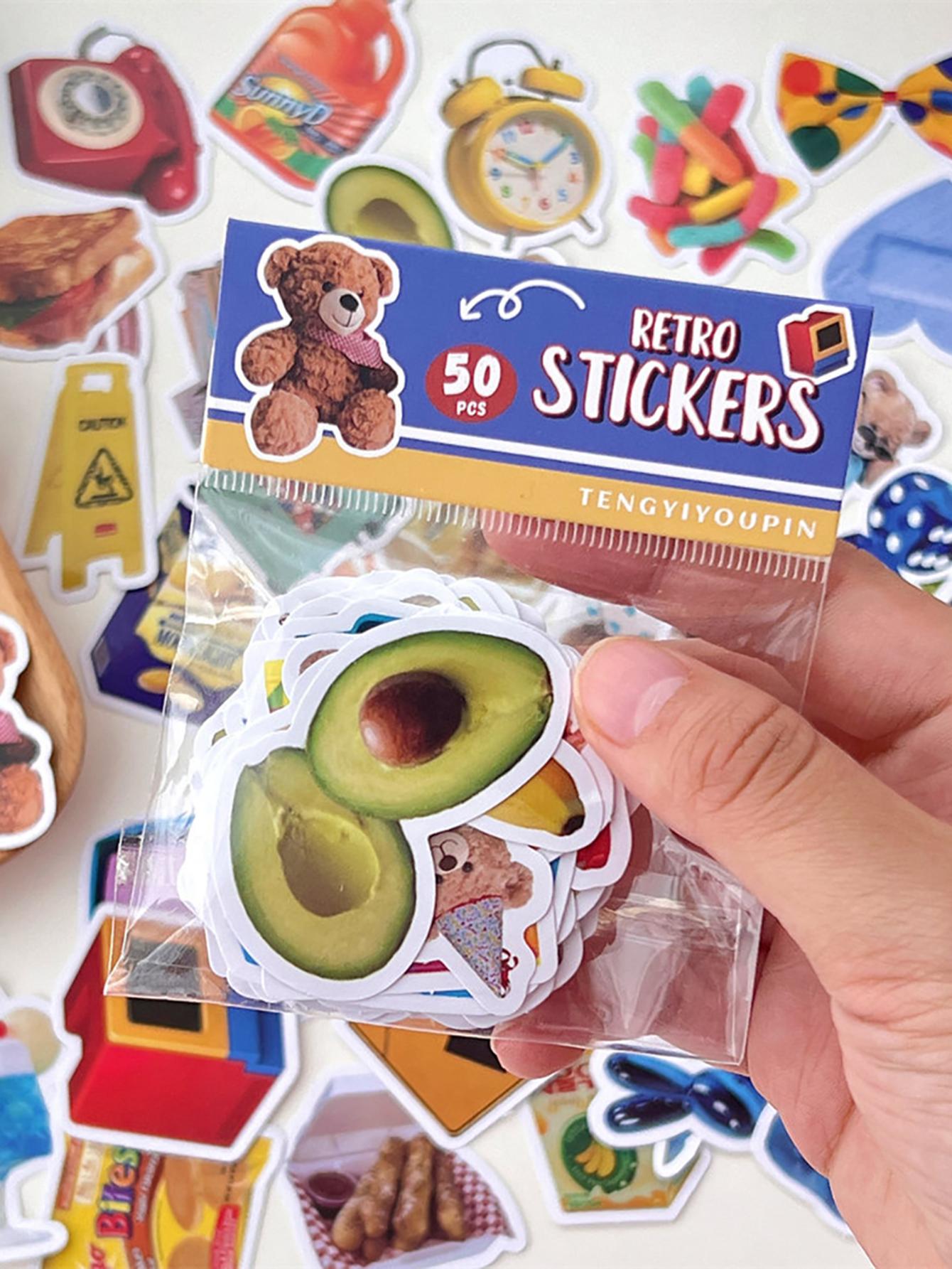 50pcs Cute Dopamine Bear Stickers | SHEIN USA