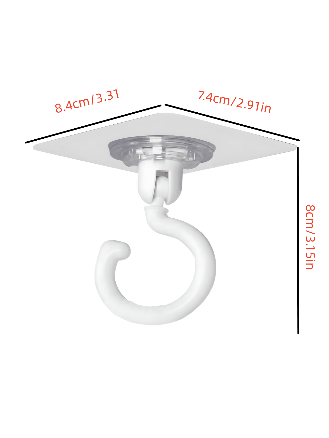 360 Degree Rotating Ceiling Hook With Adhesive For Mosquito Net ...
