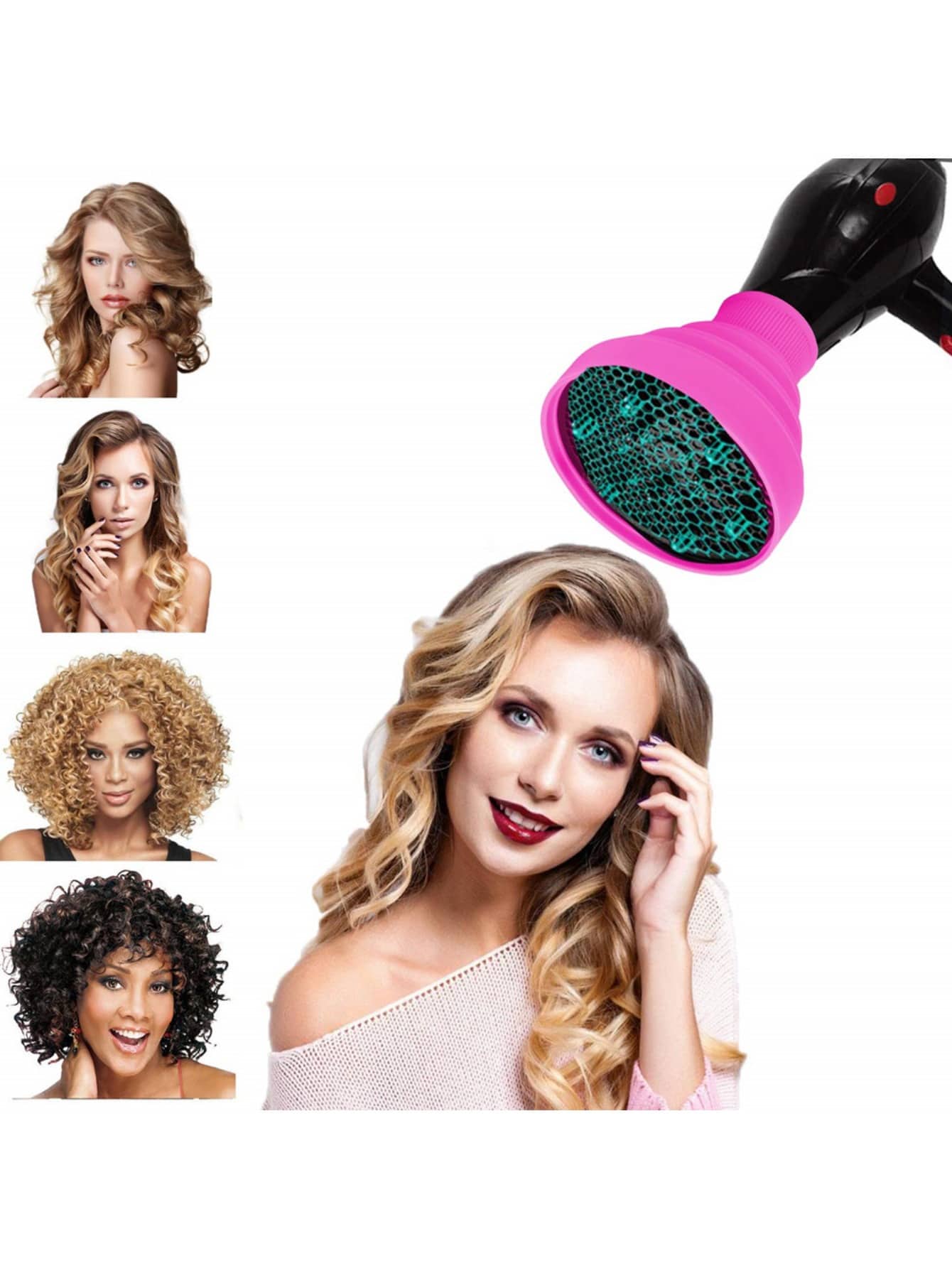 Universal Foldable Hair Dryer Diffuser for Curls and Blow Drying - Hair ...