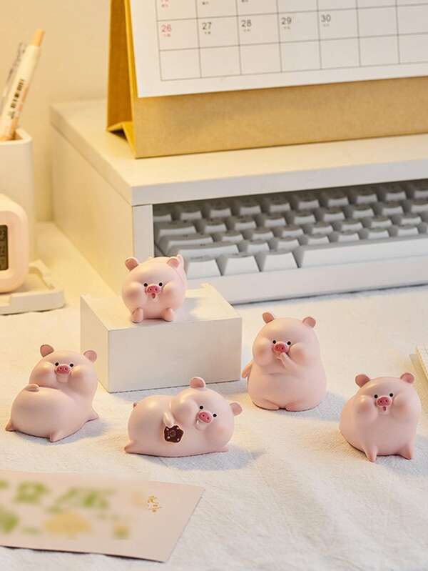 1pc Cartoon Pig Design Decoration Craft, Modern Polyresin Decoration ...
