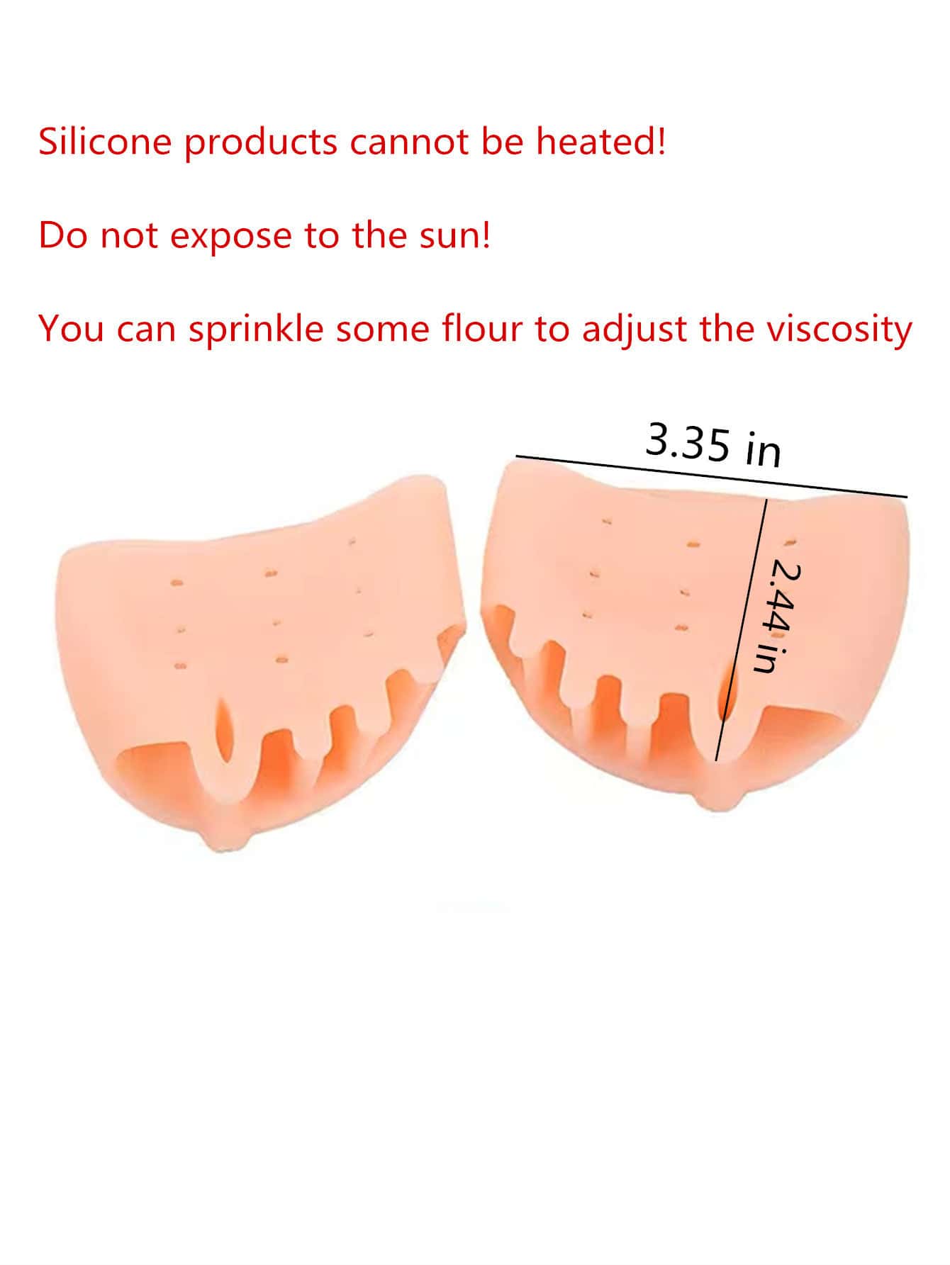 Silicone Forefoot Pad With Toe Separators For Moisturizing And Anti ...