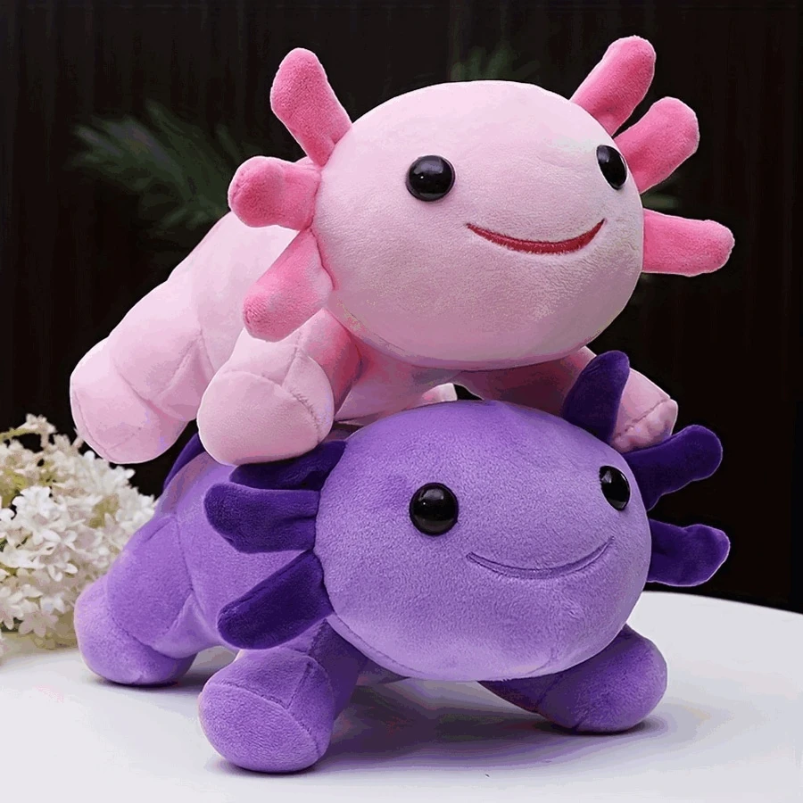 Nuevo Juguete De Peluche Axolotl, Cojín De Peluche Animal Suave Y Lindo ...