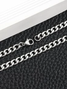 1pc Hip Hop Fashion Stainless Steel Nk Chain Necklace For Men & Women ...