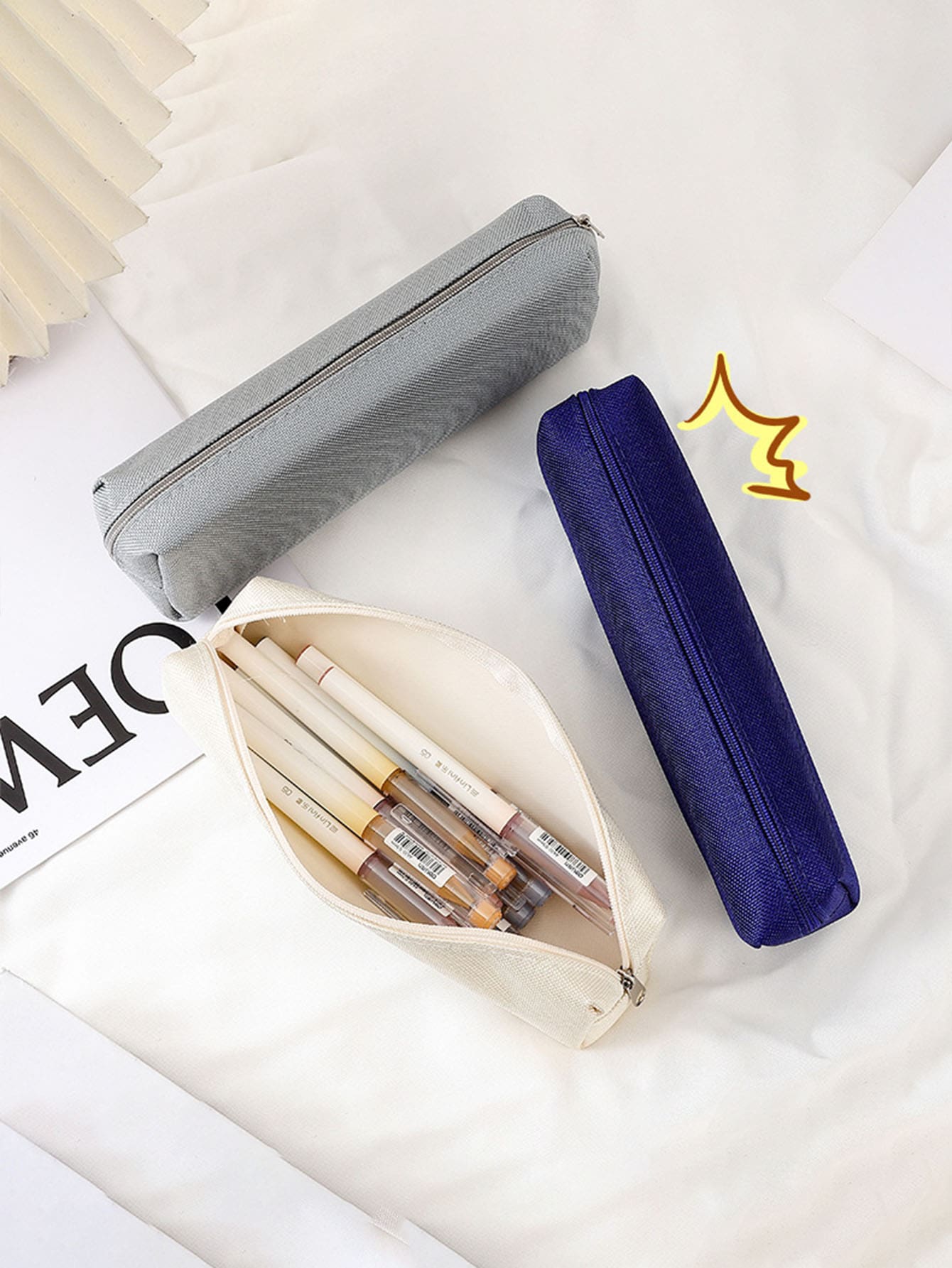 1pc Solid Color Simple Pencil Case | SHEIN USA