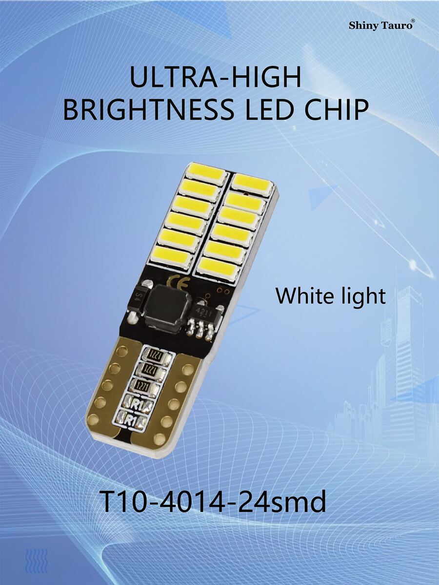 1pc New Arrival T10 Led Canbus 24smd 4014 Car Light Bulb With Wide ...