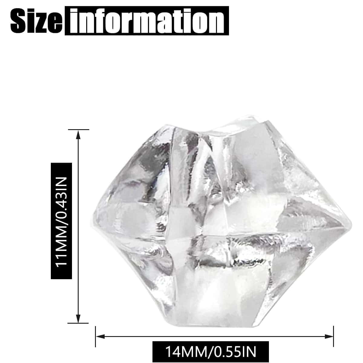 Fake Ice Cubes, 101 Pcs Acrylic Vase Fillers for Centerpieces, 11 * 14 ...