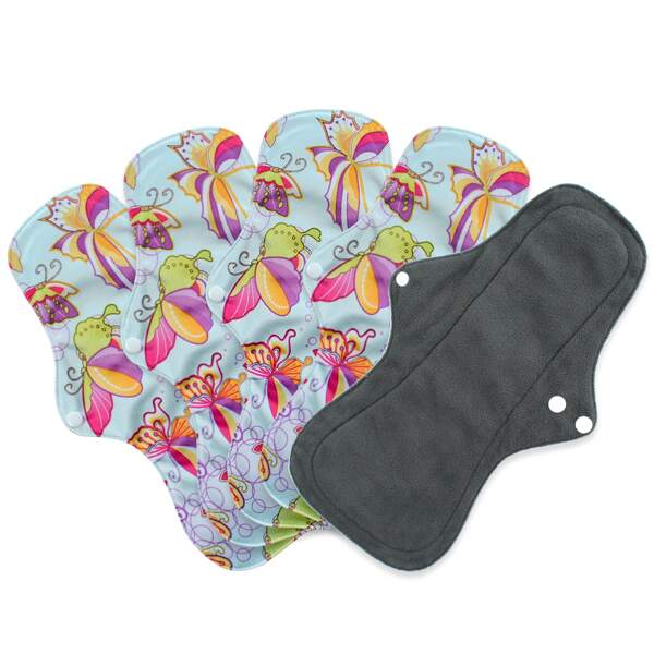 5Pcs Cloth Pads Menstrual Light Flow Reusable Pads Menstrual Large ...