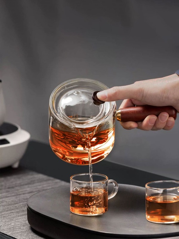 Glass Tea Pot Household Temperature Resistant Single Pot Teapot Side ...