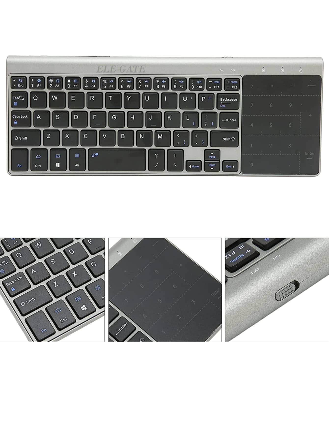 ELe-Gate 2.4G Wireless Portable Keyboard With Touchpad And Numeric ...