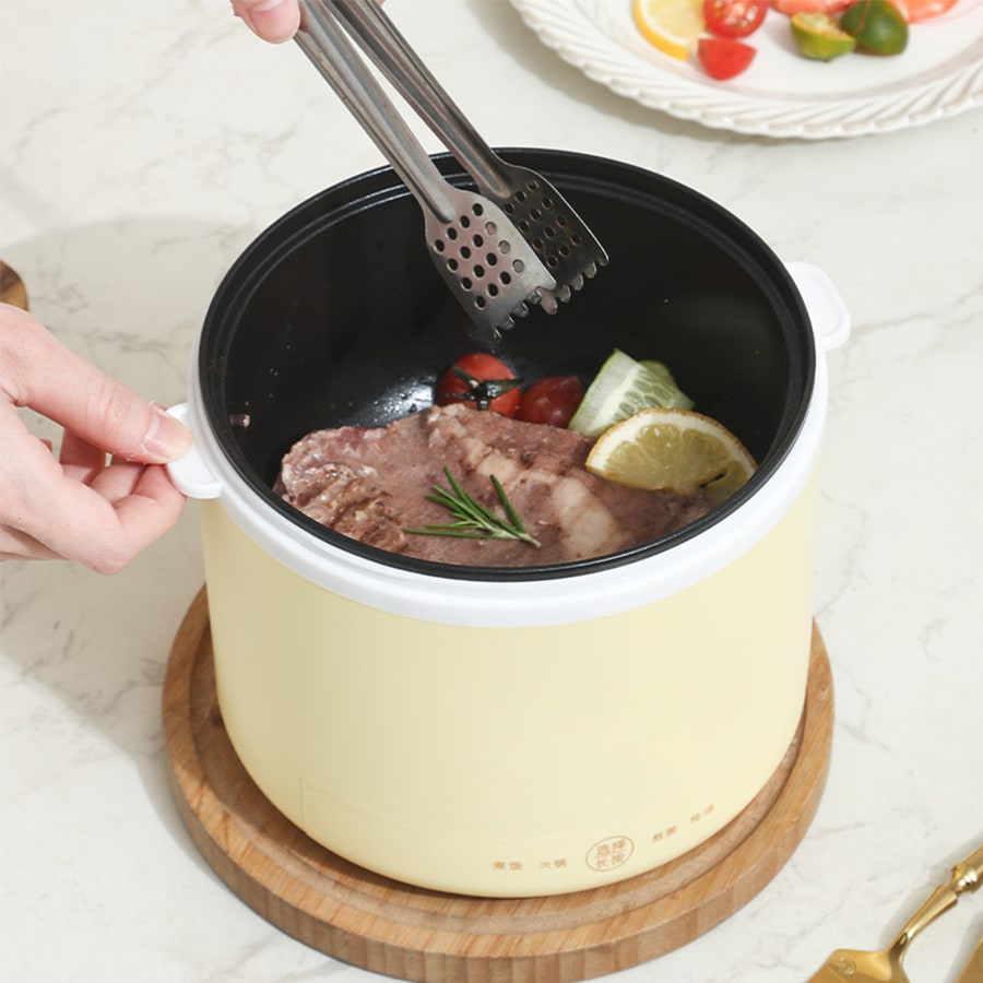 1pc Plug-in 1.8l Yellow Electric Cooking Pot, With Multiple Functions ...