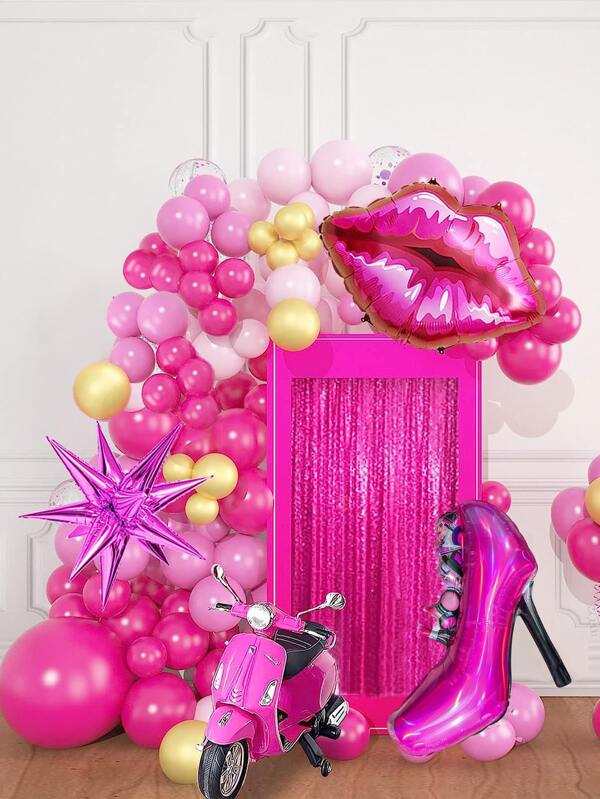 Kit De Arco De Guirnalda De Globos Rosa De 103 Piezas Con Globos ...