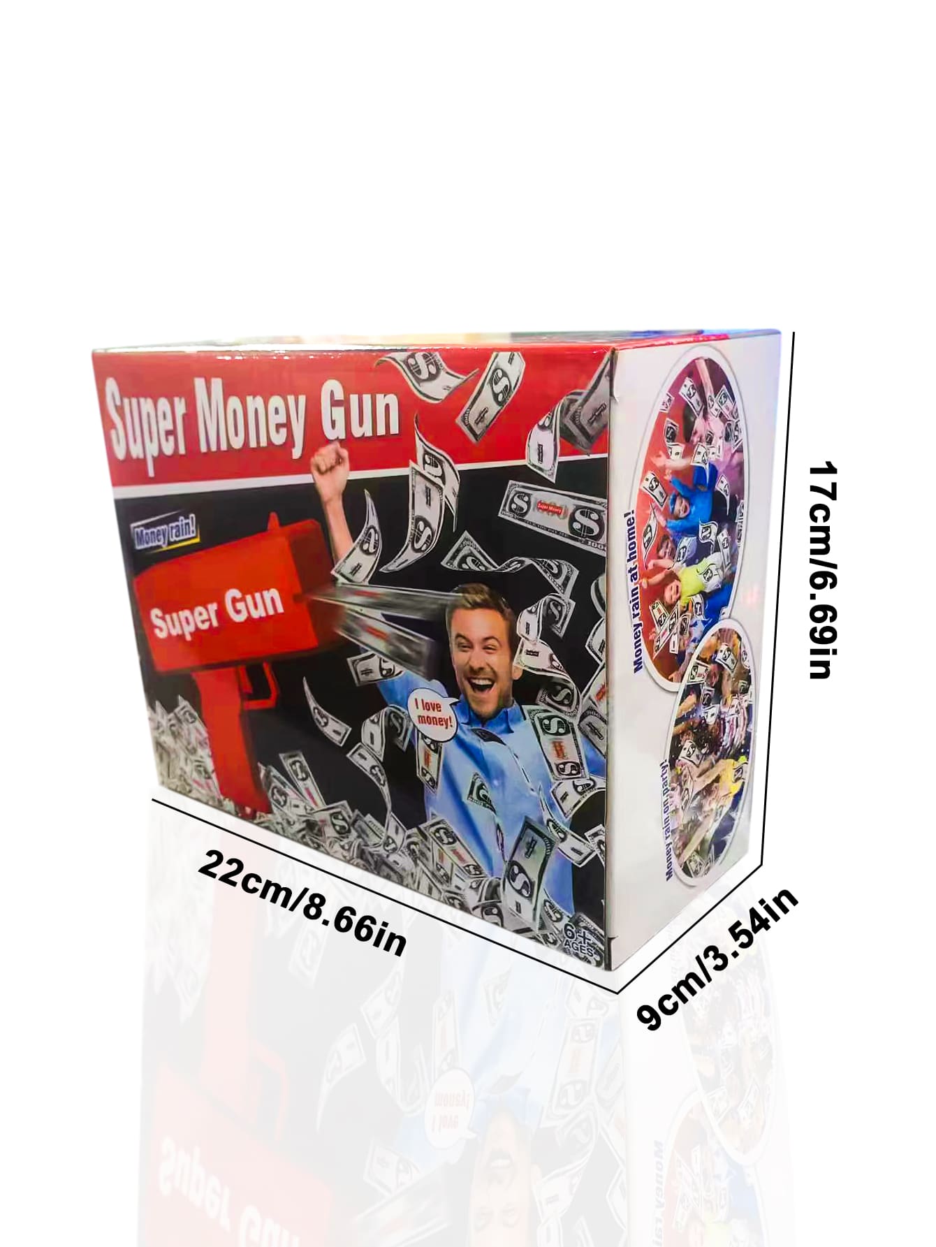 Super Money Guns Toys ,Fake Paper Playing Spray Money Gun Make It Rain ...