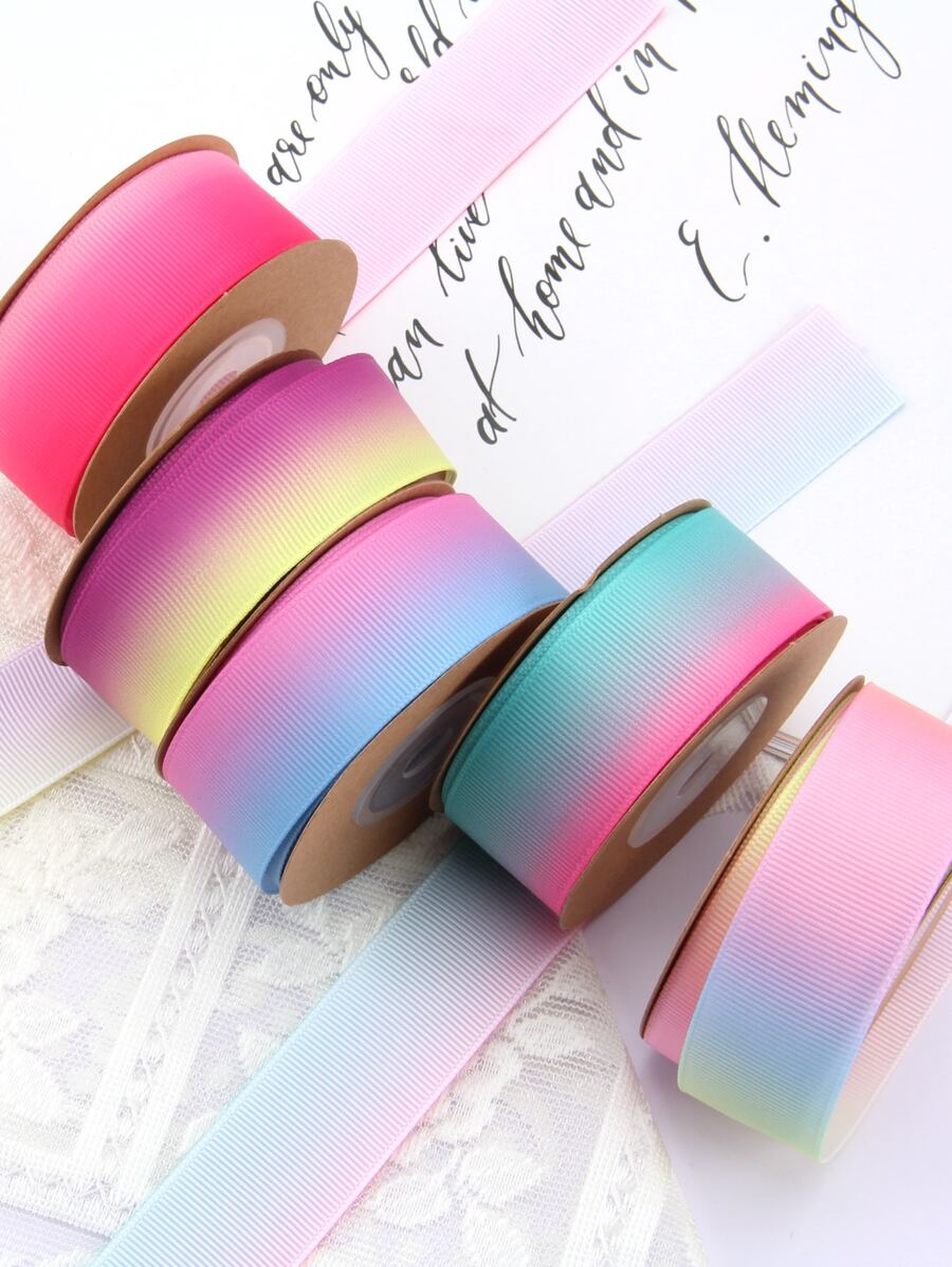 1 Roll Gradient Color Satin Grosgrain Ribbon, 354 Inches, For Back To ...