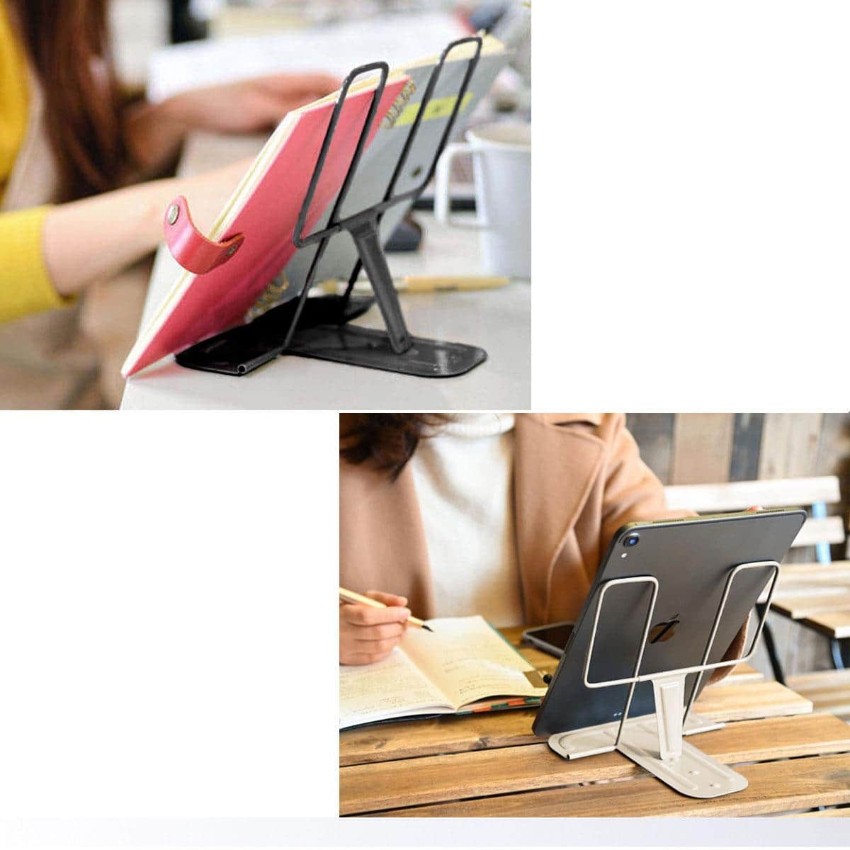 1pc Simple Metal Reading Stand Folding Reading Stand Portable Reading ...