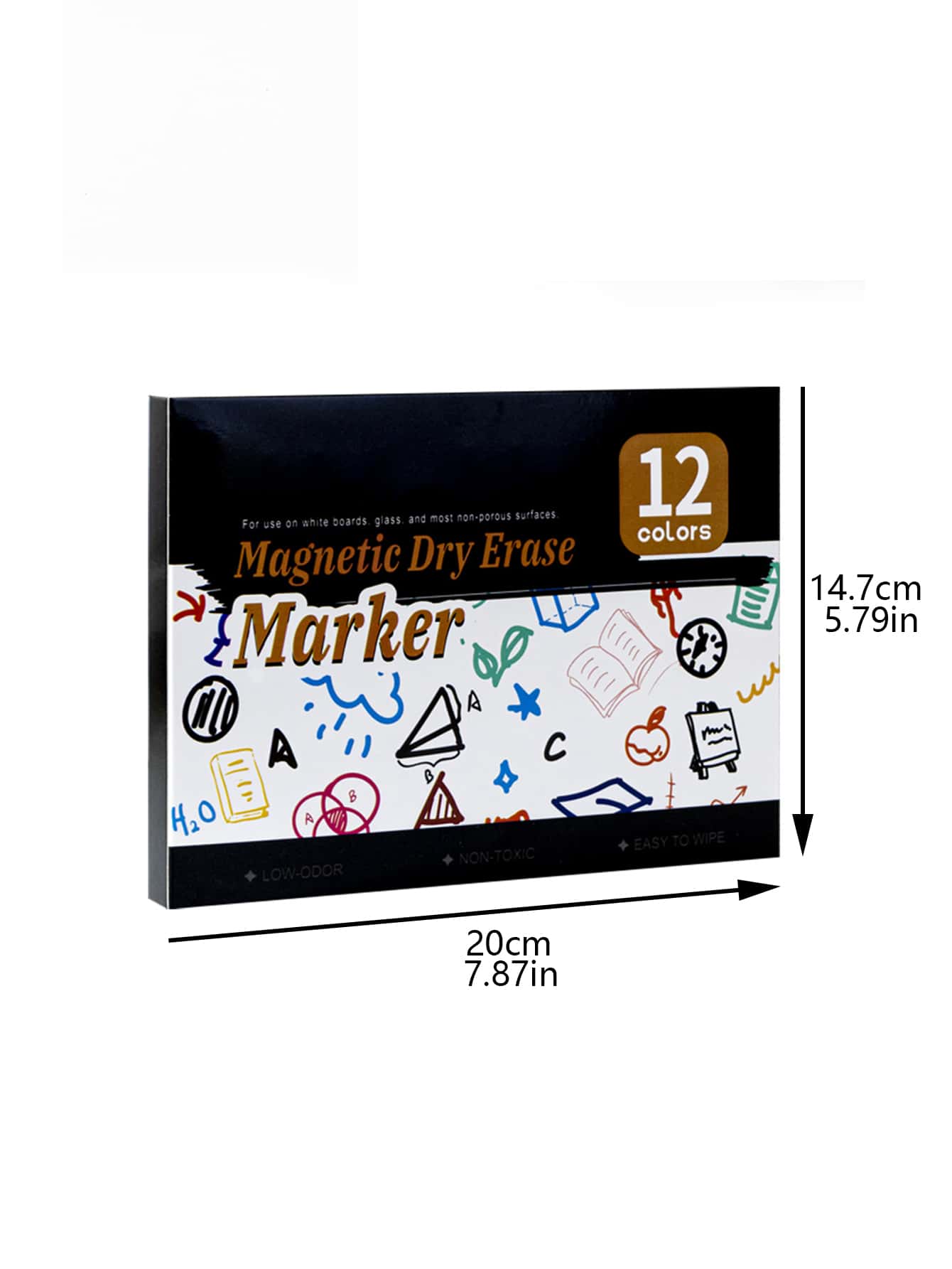 1set/12pcs Whiteboard Marker Pens Set With Eraser, For Students To ...