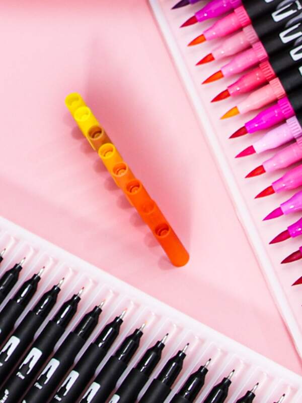 12 Colors Dual Tip Marker Pen | SHEIN USA
