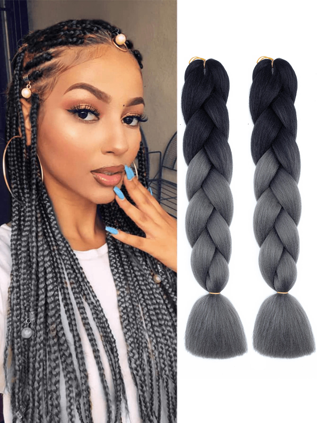 salt and pepper aceite best brazilian jumbo pack pure synthetic weft ...