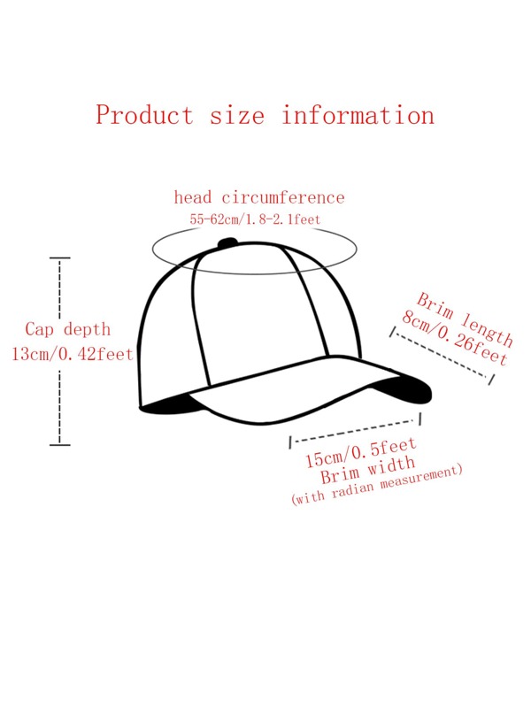 Unisex Large Head Circumference Baseball Cap To Reduce Face Size For ...