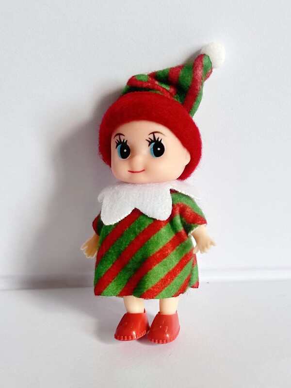 1 stuk Gestreept Kerstmis Elfje Pop , Elfje Plank PVC Vilt Pop ...