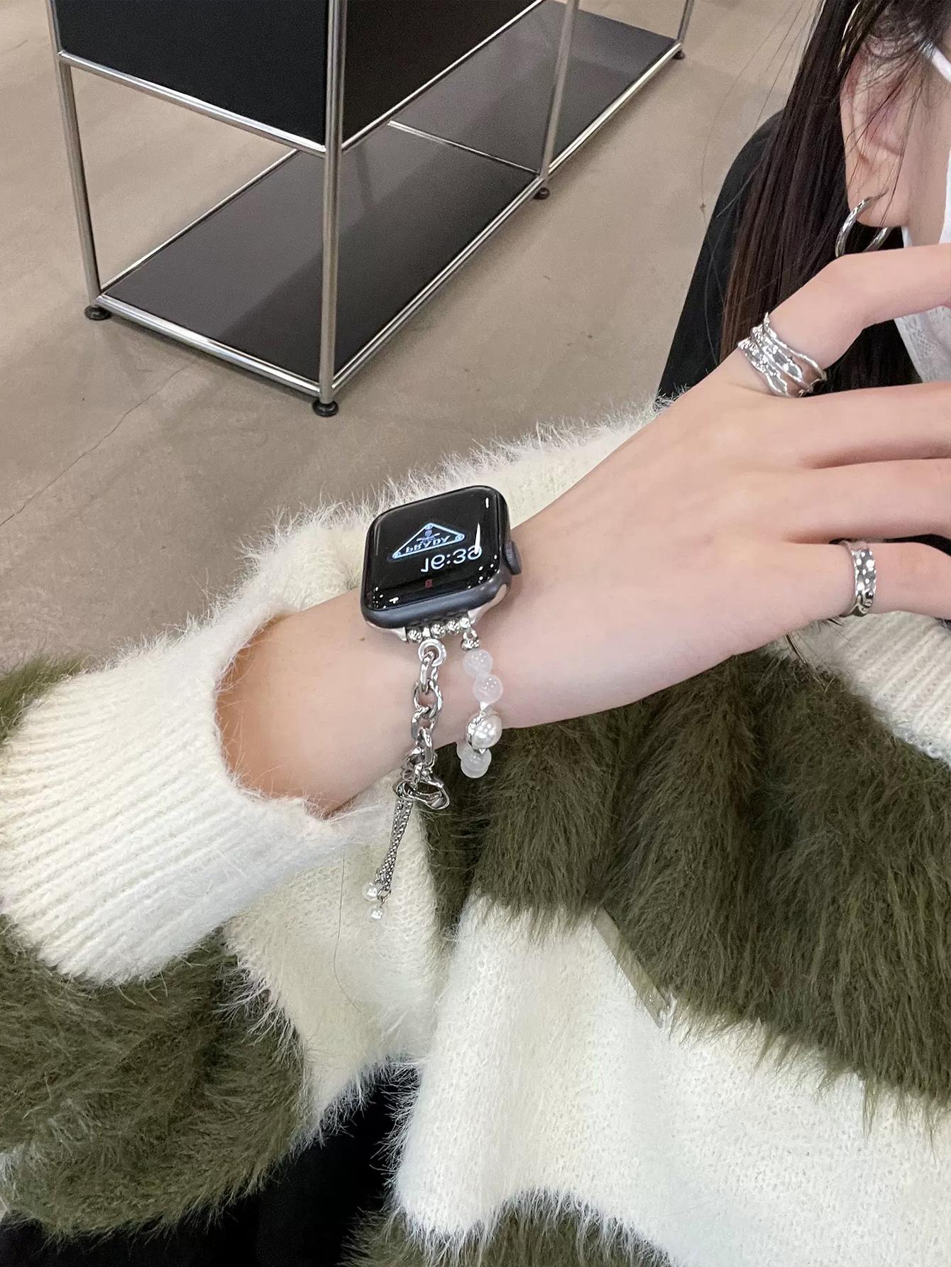 Heart Shaped Decorative Watch Band Compatible With Apple Watch for Sale ...
