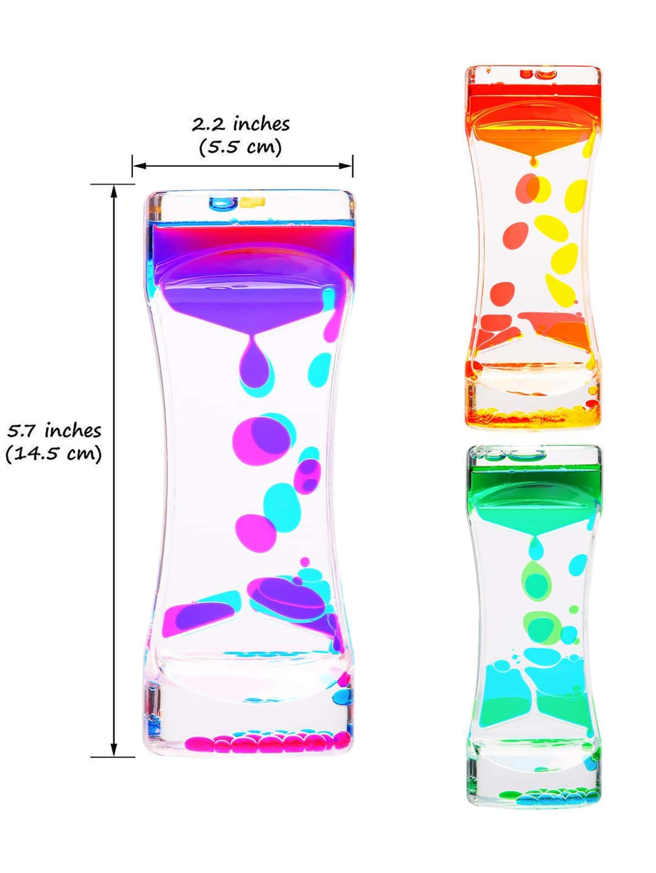 1PC Blue Powder Liquid Motion Bubbler For Kids And Adults, Hourglass ...