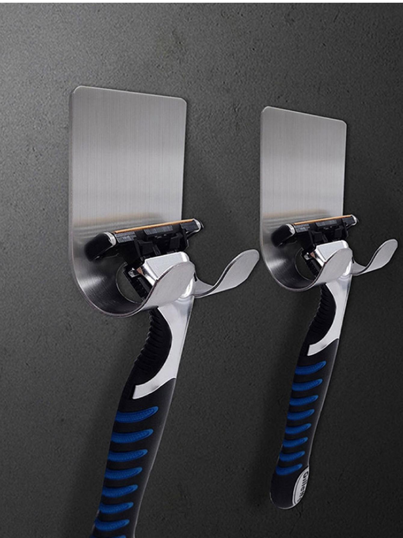 Vintage Style Shaver Holder, Stainless Steel, Wall-mounted, Punch-free ...