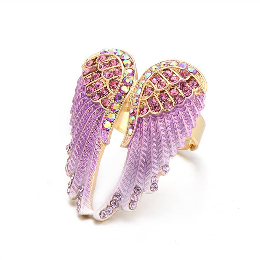 Pink Bling Angel Wings