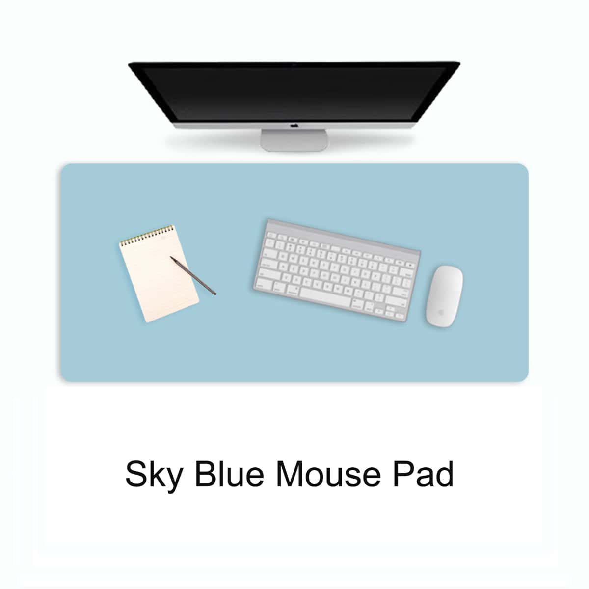 1pc Blue Desk Pad Protector/mouse Pad/office Desk Mat | SHEIN USA