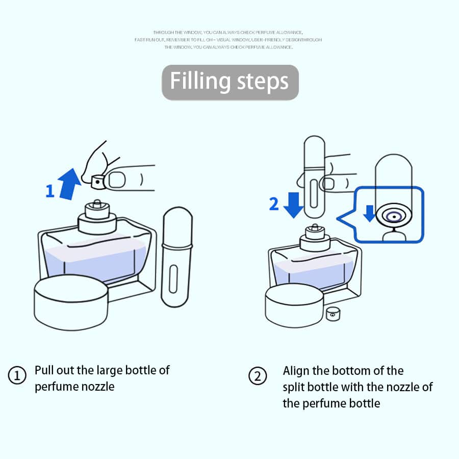 1pc 5ml Bottom Refillable Perfume Bottle With Pump For Transferring ...