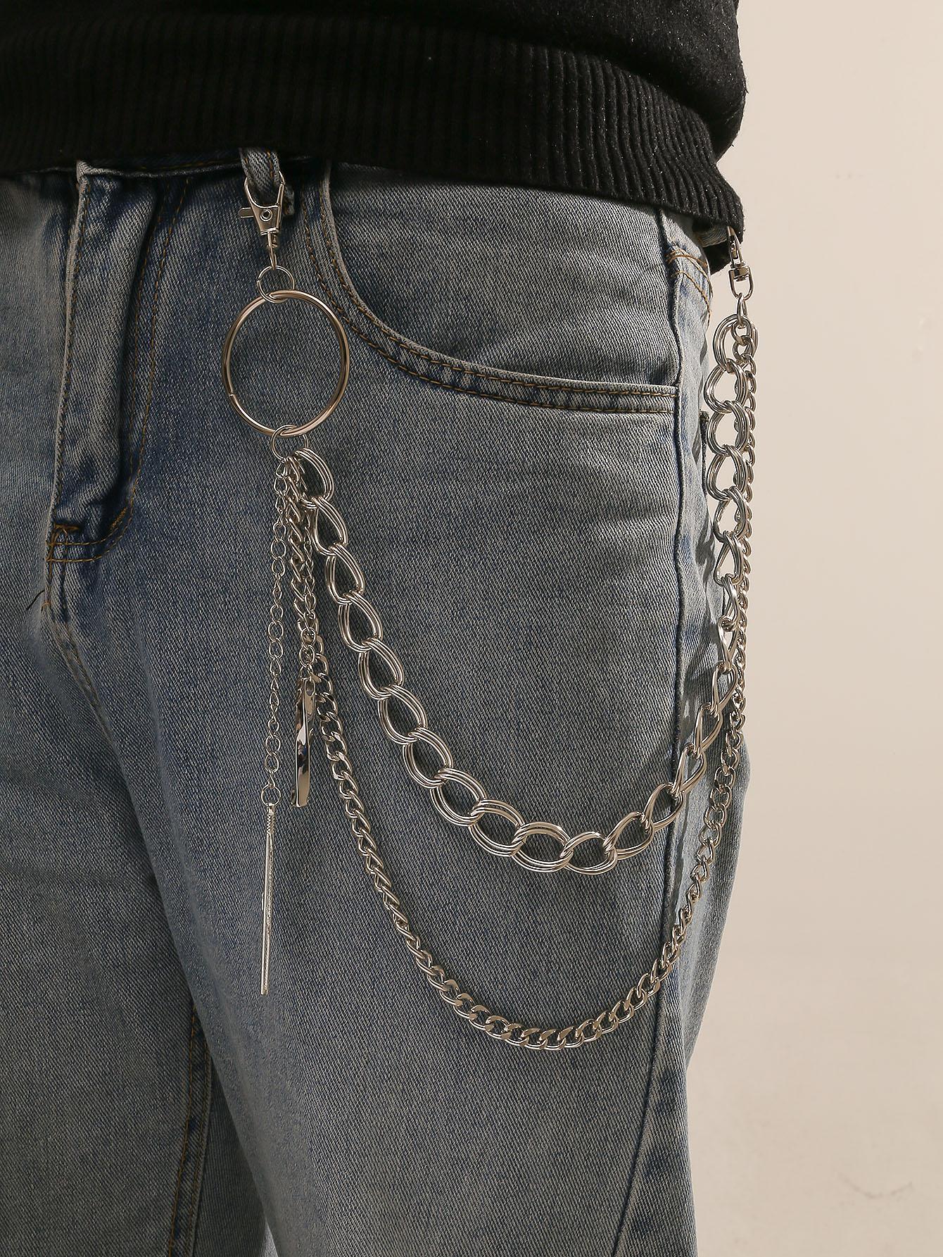 Men Feather Charm Layered Pant Chain | SHEIN EUR