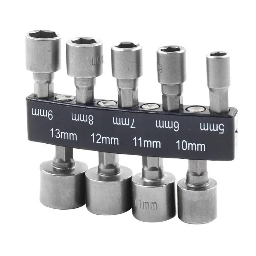 9-Piece Metric Power Nut Driver Drill Bit Set - Perfect For Impact ...