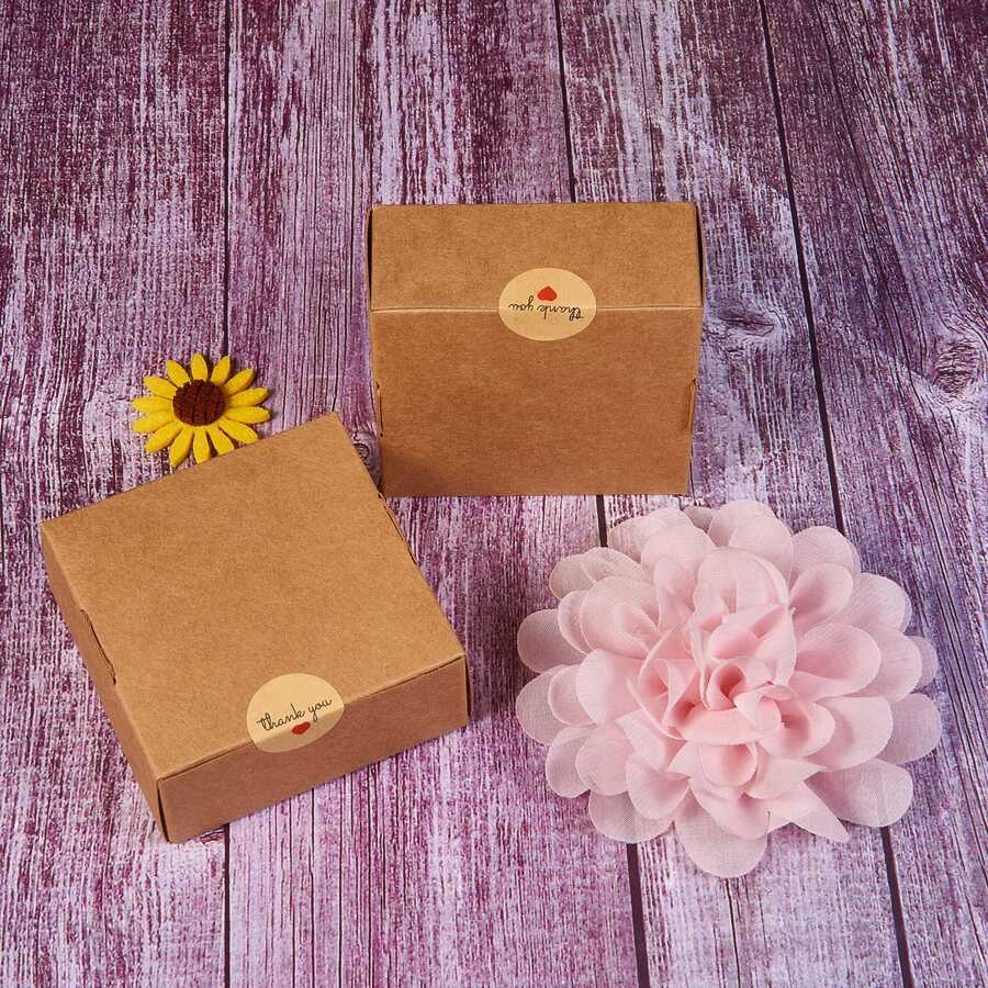 30Pcs Brown Gift Boxes with 60Pcs Self-Adhesive Paper Gift Tag Stickers ...