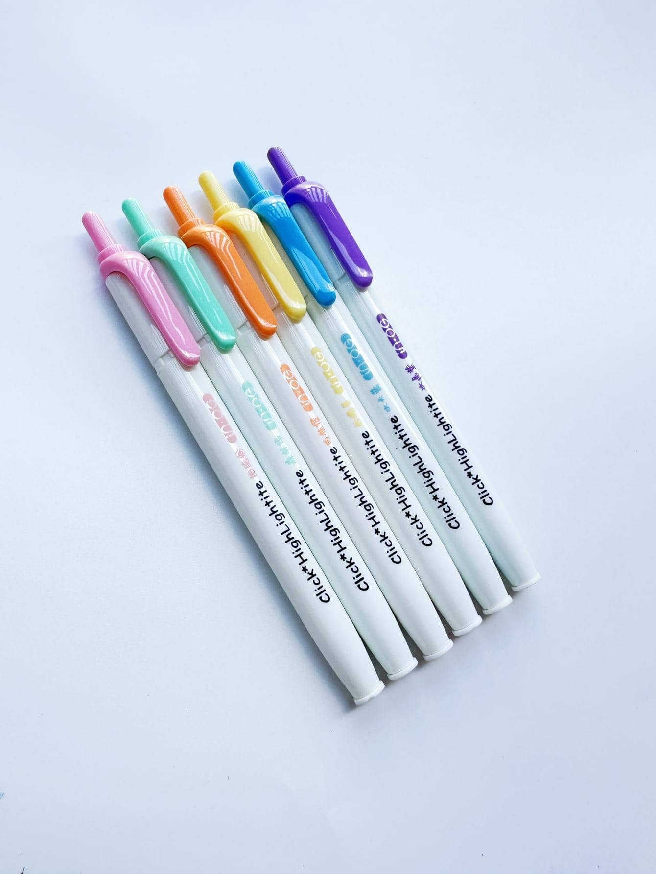 1 Box Colored Push Button Pens For Journaling And Note-taking | SHEIN UK