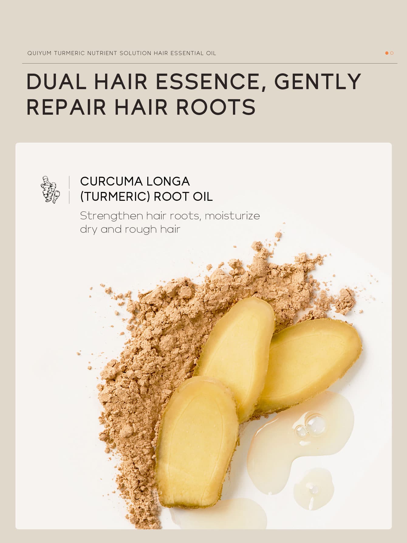 Quiyum Turmeric Hair Care Essential Oil 40ml/box. Nourishes And ...