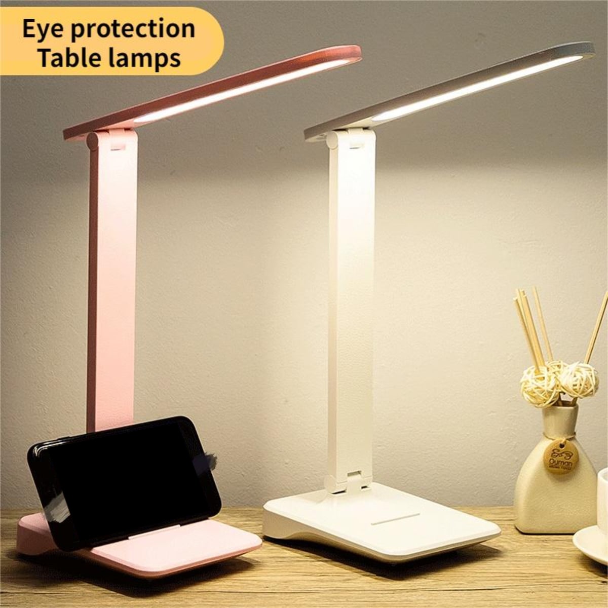 1 piece, white, multifunctional desk lamp, powered by data cable ...