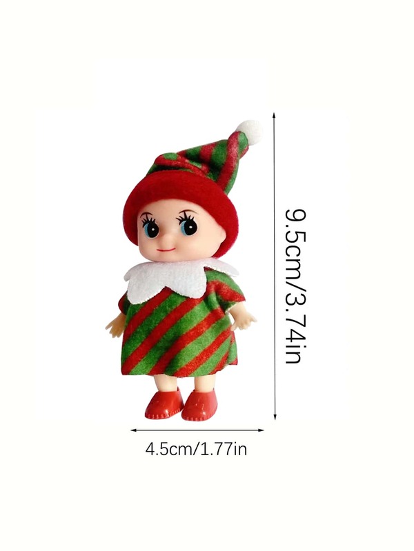 1 stuk Gestreept Kerstmis Elfje Pop , Elfje Plank PVC Vilt Pop ...