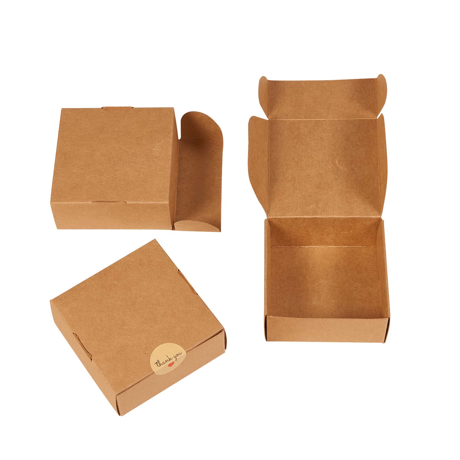 30Pcs Brown Gift Boxes with 60Pcs Self-Adhesive Paper Gift Tag Stickers ...