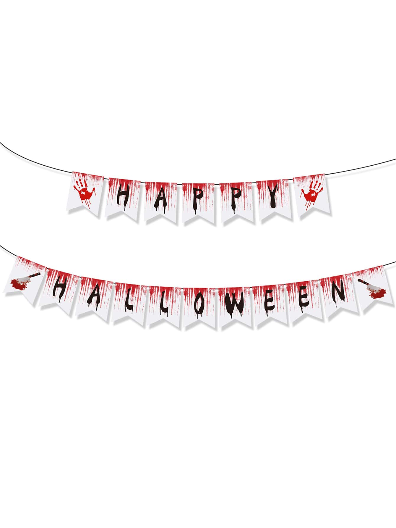 Halloween Themed Pennant Banner Paper Garland For Party Decoration ...