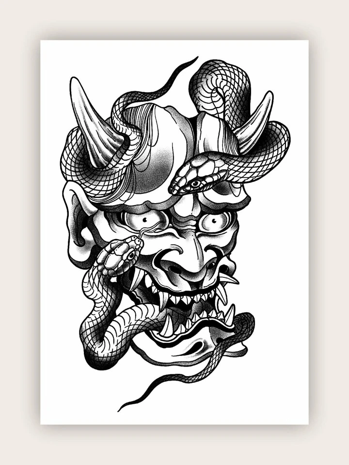 Japanese Demon Tattoo Designs