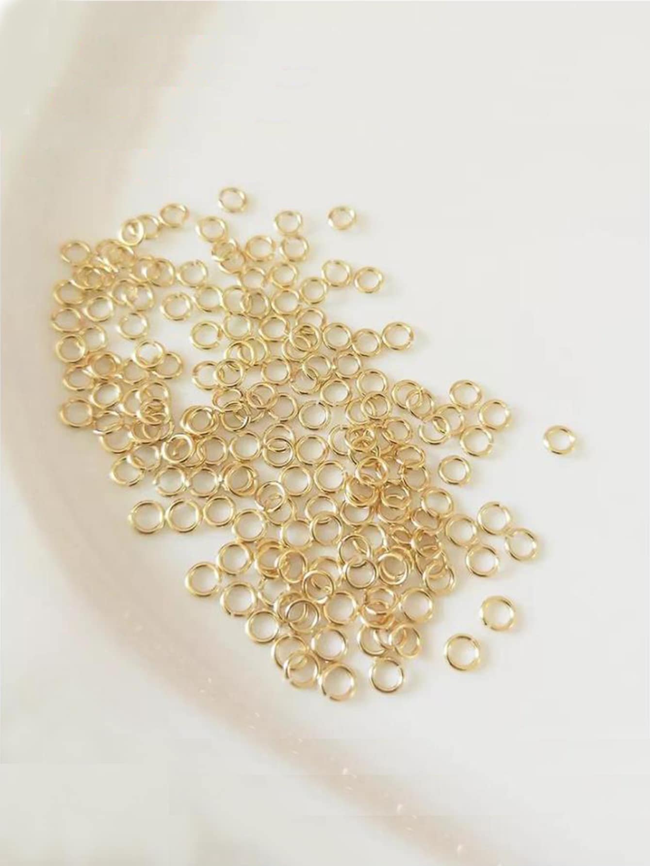 Multisize Gold-plated Jump Rings With Opening, Used For Diy Jewelry ...