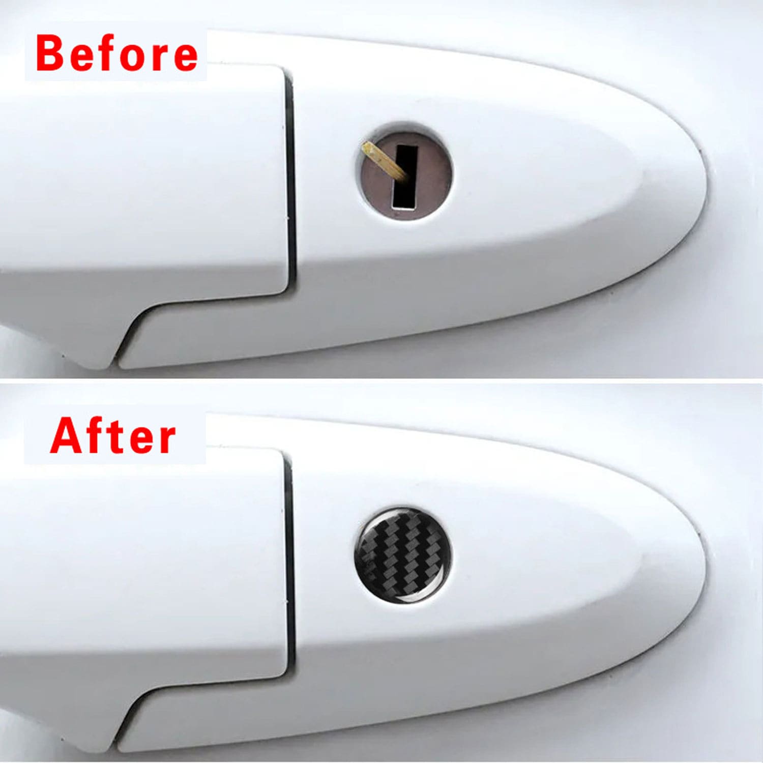 4pcs Car Lock Hole Stickers, Keyhole Decoration And Protection Stickers ...