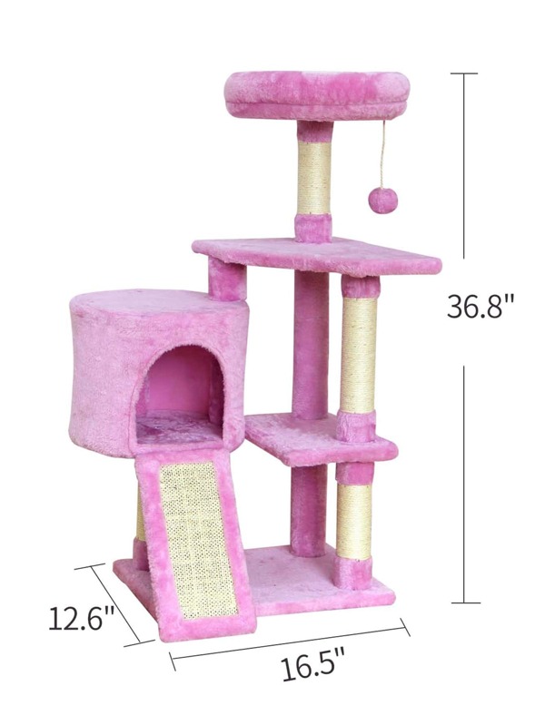 Cat Tree Tower for Indoor Cats Condo with Sisal Scratching Posts Jump ...