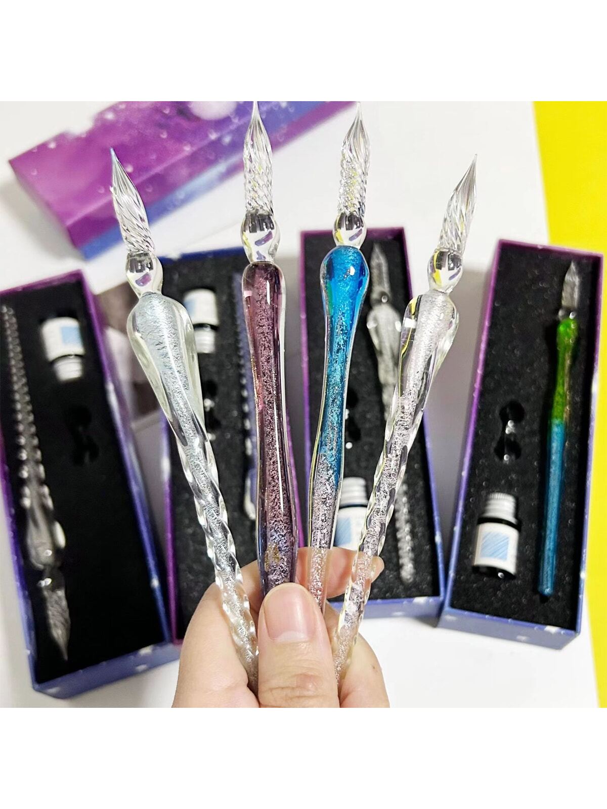 Vintage Crystal Calligraphy Ink Dipped Pen - Perfect Gift for Artists ...