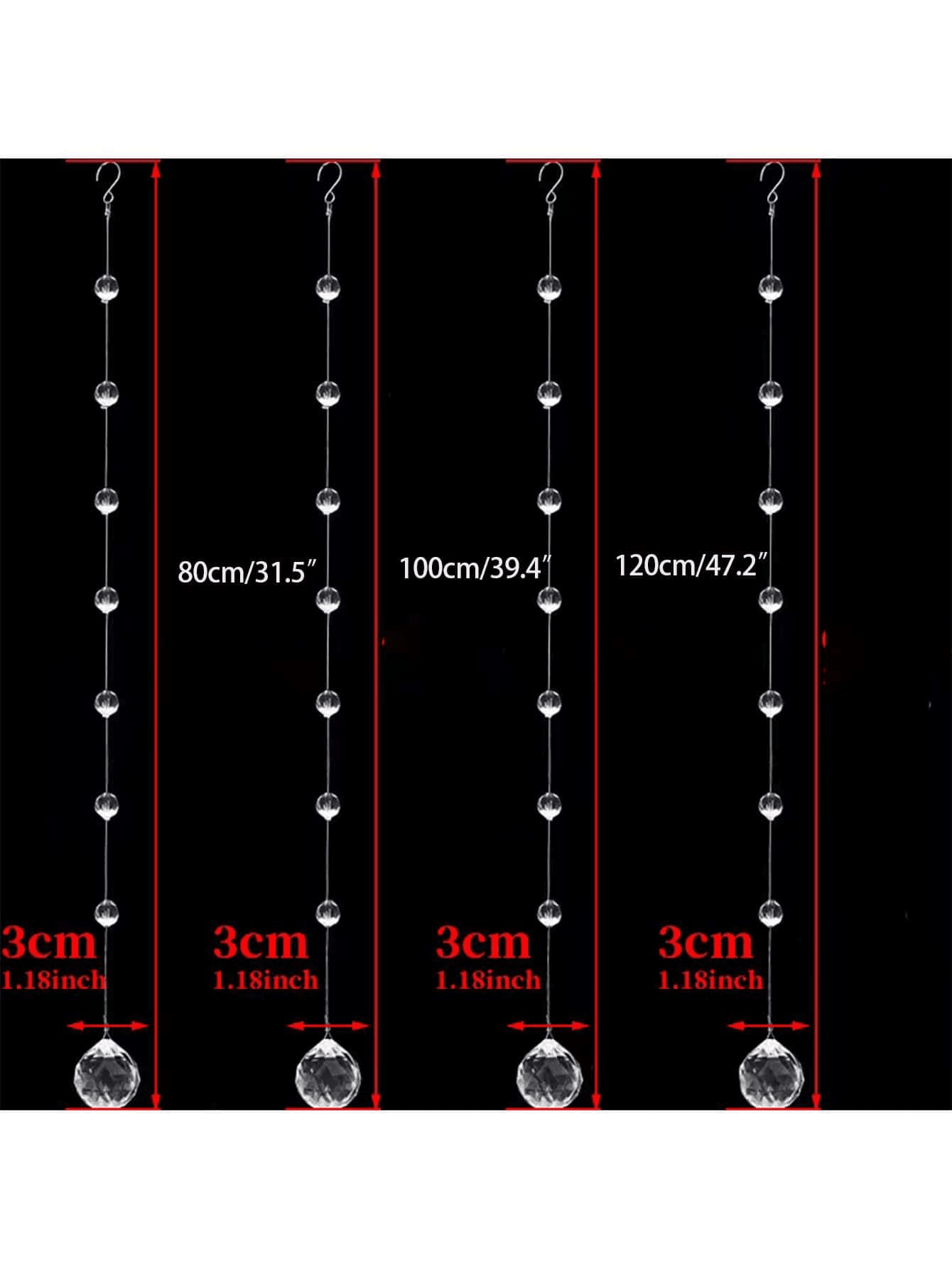 15pcs Artificial Crystal Garland Strands, Hanging Chandelier Gem Bead ...