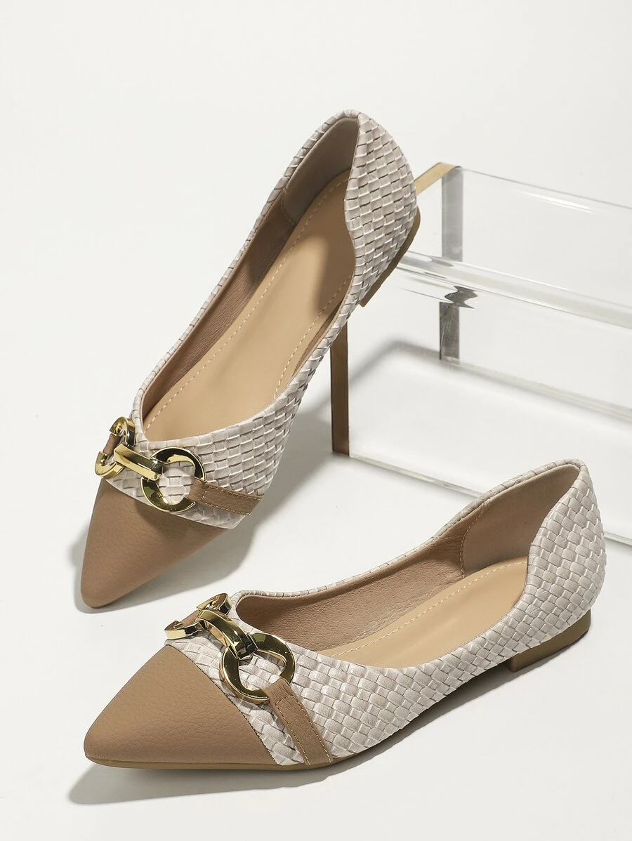 Women's Pointed Toe Flat Shoes, Simple Style For Fall And Winter ...