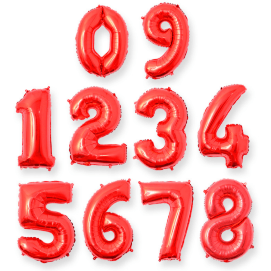 32 Inch Middle Number Foil Balloon 0-9, Birthday Party Decoration ...