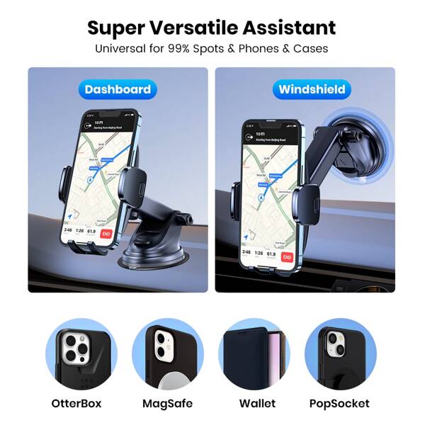 TOPK Car Phone Holder Mount, Upgraded Adjustable Horizontally And ...